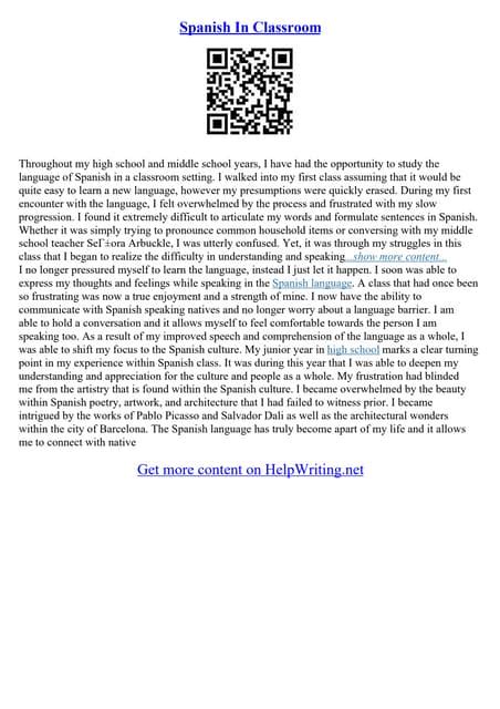 Essays In Spanish Pdf