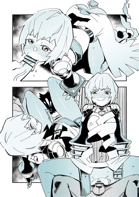 Rule 34 2boys Adenine Xenoblade Bangs Bar Censor Black Gloves Blue