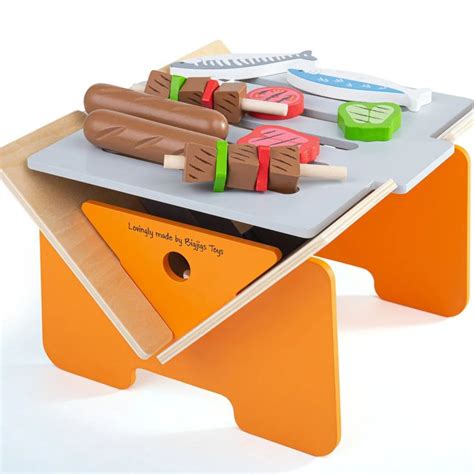 Table Top Toy Bbq Set Pretend Play Table Top Bbq Bbq Set Wooden Play Food