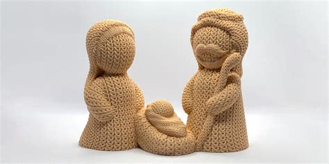 🎄 Knitted Christmas Crib・ 3d File For 3d Printing・cults