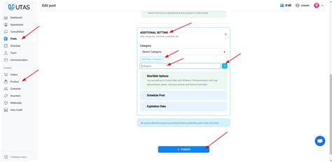 How To Add Edit And Delete Postproducts Category Utas