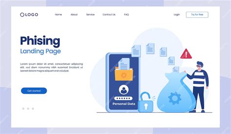 Premium Vector Phising Data Protection Metaphors Set Database Cyber