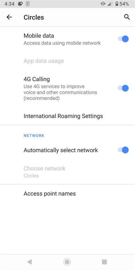 mobile network issues sonyxperia
