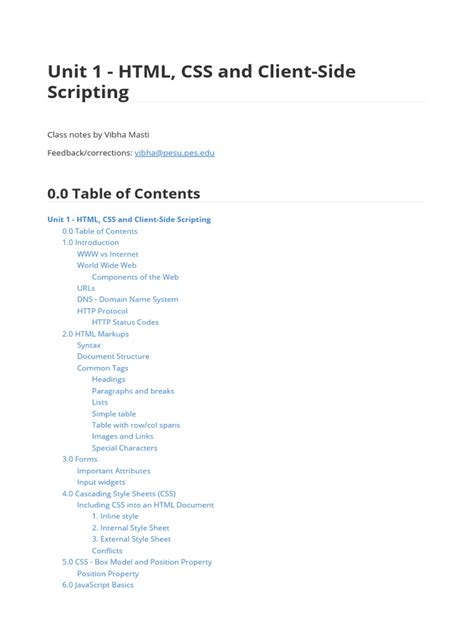 Unit 1 Class Notes Pdf