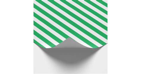 Green And White Stripes Pattern Wrapping Paper Zazzle
