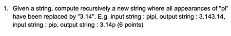 Solved 1 Given A String Compute Recursively A New String Chegg