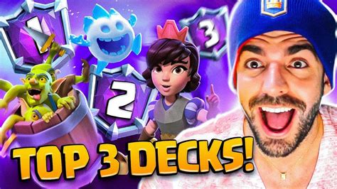 TOP 3 MELHORES DECKS DE LOG BAIT DO CLASH ROYALE YouTube