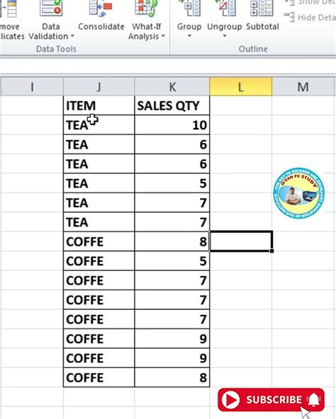 Excel Subtotal Newexcel Exceltips Excelgyan Exceltricks