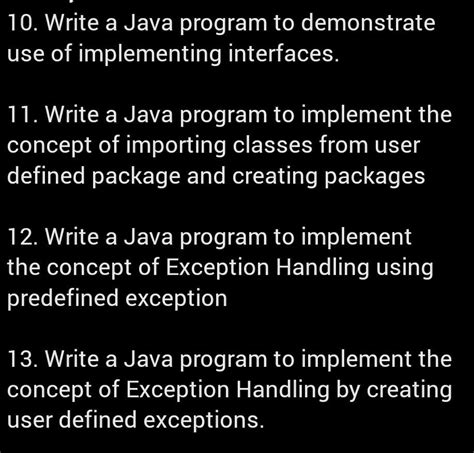Solved 10 Write A Java Program To Demonstrate Use Of
