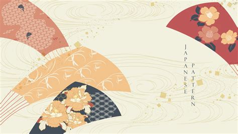 Japanese Background With Asian Traditional Decoration Pattern Vector
