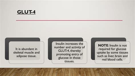 Biochemistry Glucose Transporters Ppt