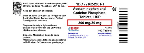 Dailymed Acetaminophen And Codeine Phosphate Tablet