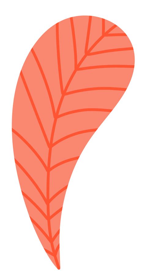 Pastel Orange Tropical Leaves Icon 18818685 Png