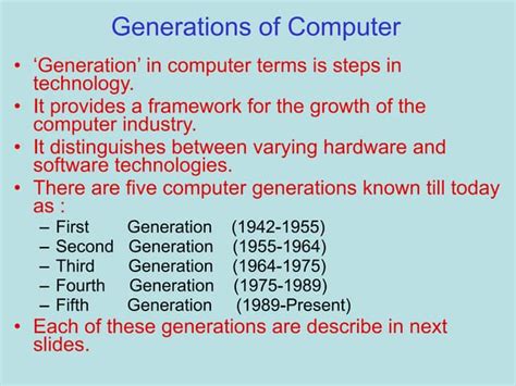 Computer Generations Ppt