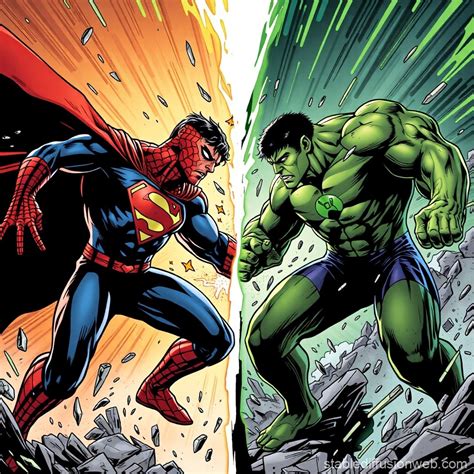 Superman Vs Spider Man And Hulk Vs Green Lantern Clash Stable