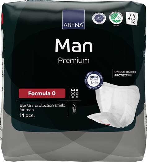 Abena Man Formula 0 Incontinence Pads For Men Eco Friendly Extra