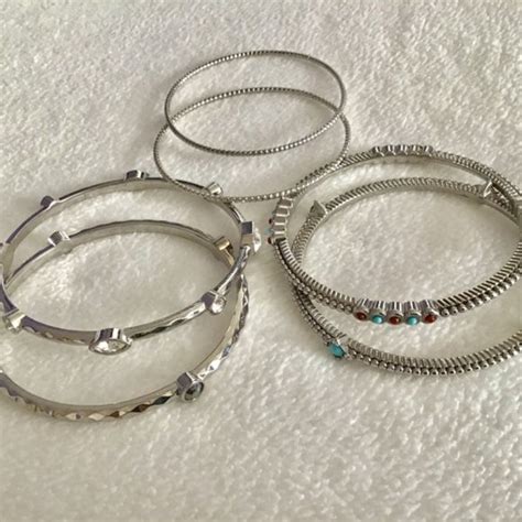 R J Graziano Jewelry Graziano Crystal Turquoise Bangle Bracelet