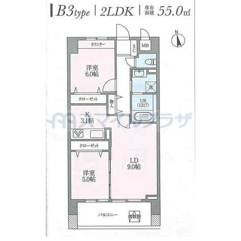 京浜東北線 蕨駅 地上10階建て 築4年 埼玉県蕨市中央3 135万円／2ldk 洋6 洋5 Ldk121／55㎡｜賃貸物件賃貸