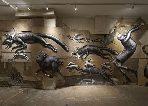 Graffiti Fantasy Creatures By Phlegm Exhibited In East London