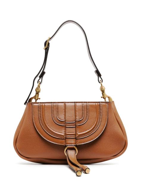 Chloé Marcie Shoulder Bag Brown Farfetch