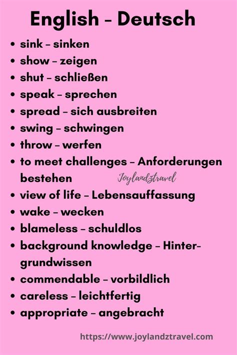 Englisch wörter Englisch lernen Englisch deutsch Englisch lernen