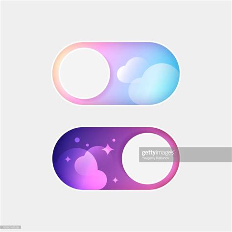 Vector On Off Switch Day And Night Mode Switcher For Phone Screens Mobile App Design