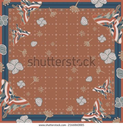Colorful Abstract Butterfly Design Flower Ornament Stock Vector