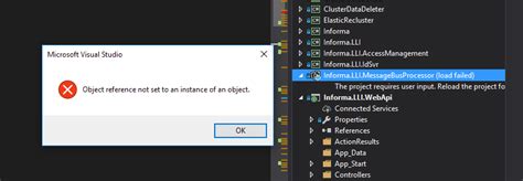 C Visual Studio 2017 Object Reference Not Set To An Instance Of An