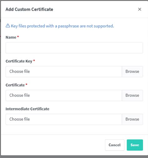 how to set up local with custom certificates using nginx proxy