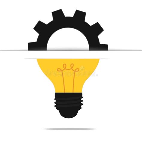 Light Bulb Gear Idea Concept Stock Vector Illustration Of