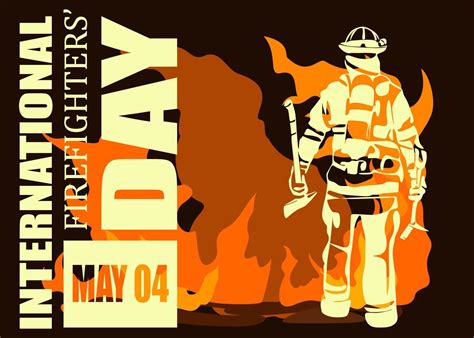 Firefighter Silhouette Vector Illustration As A Banner Poster Or
