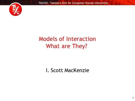 Models Of Interaction