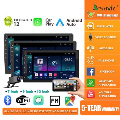 Carplay RAM G Aasaviz Car Android Player For Car GPS Navigation Inch GB RAM GB Quad