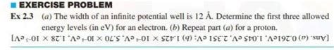 Solved Exercise Problem Ex 2 3 A The Width Of An Infinite