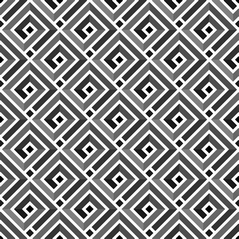Black And White Abstract Seamless Pattern With Square Spirals In Vector 13553685 Vector Art At
