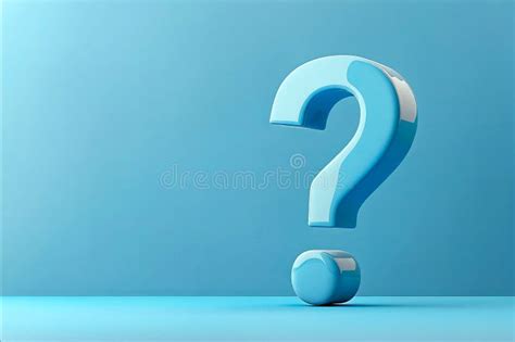 A Blue Question Mark Is Floating In The Air Generative Ai Stock Image