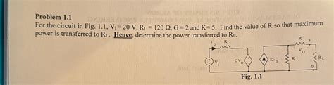 solved problem 1 1for the circuit in fig