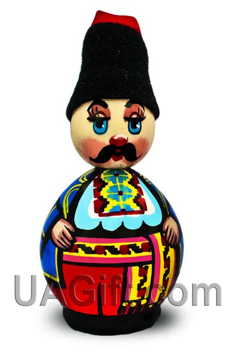 Український сувенір Лялька статуетка Козак хазяїн S зелений Ds08