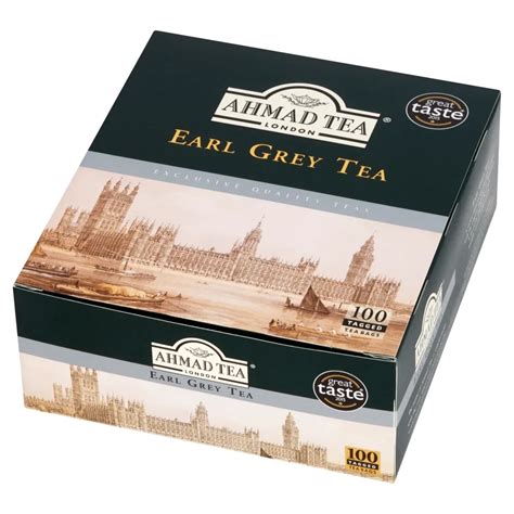 Ahmad Tea Earl Grey Herbata czarna 200 g 100 torebek z zawieszką