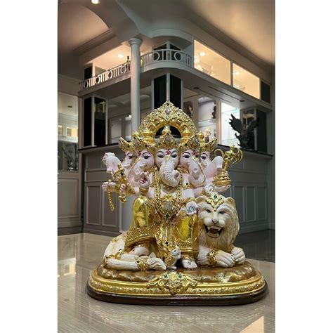 พระพิฆเนศปางพระเหรัมภะ คณปติ รุ่น1 งานเรซิ่น สูง 43 ซม Shopee Thailand