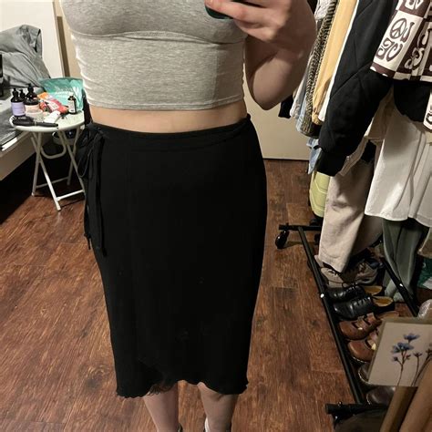 Vintage Ps Wrap Around Midi Skirt Scalloped Edges On Depop