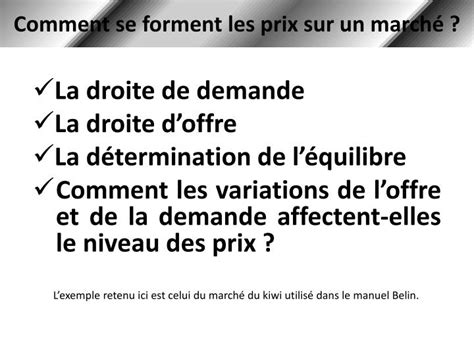 PPT Comment se forment les prix sur un marché PowerPoint