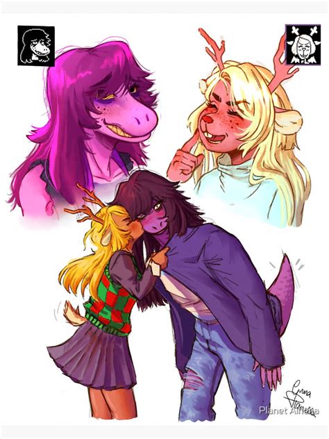 Pegatina «deltarune [susie X Noelle] De Planet Alhena Redbubble
