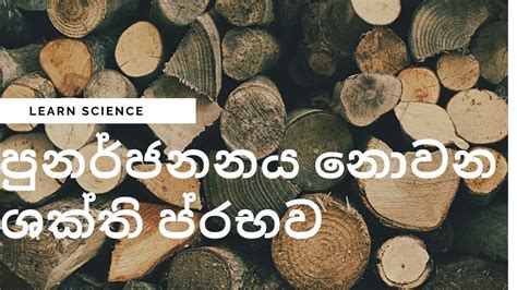 පුනර්ජනනය නොවන ශක්ති ප්‍රභව Sinhala Learn Science Youtube