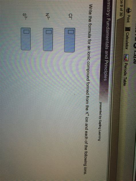 Solved Write The Formula For An Ionic Compound Formed
