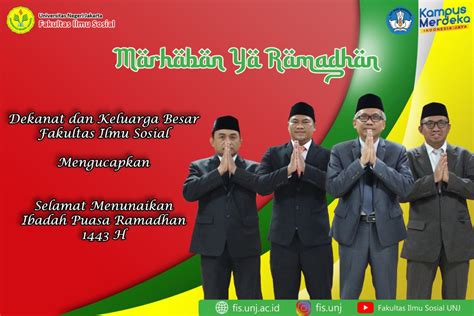 Selamat Menunaikan Ibadah Puasa Ramadhan 1443 H Fakultas Ilmu Sosial
