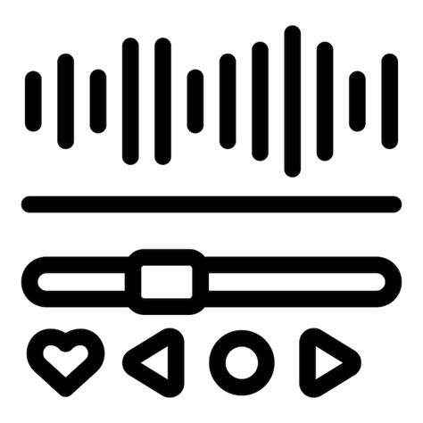Premium Vector Music Player Interface Displaying Audio Waveform With