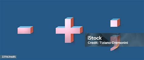 파란색 배경에 3d 분홍색 숫자 세트 3d 일러스트 레이 션 굵은 글꼴 구두점 플러스 마이너스 0명에 대한 스톡 사진 및 기타 이미지 Istock