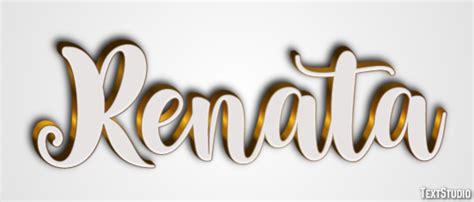 Renata Efecto De Texto Y Diseño De Logotipos Nombre