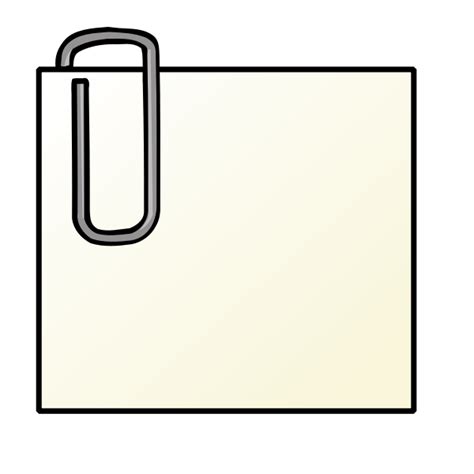 Note With Paperclip Vector Clip Art Free Svg